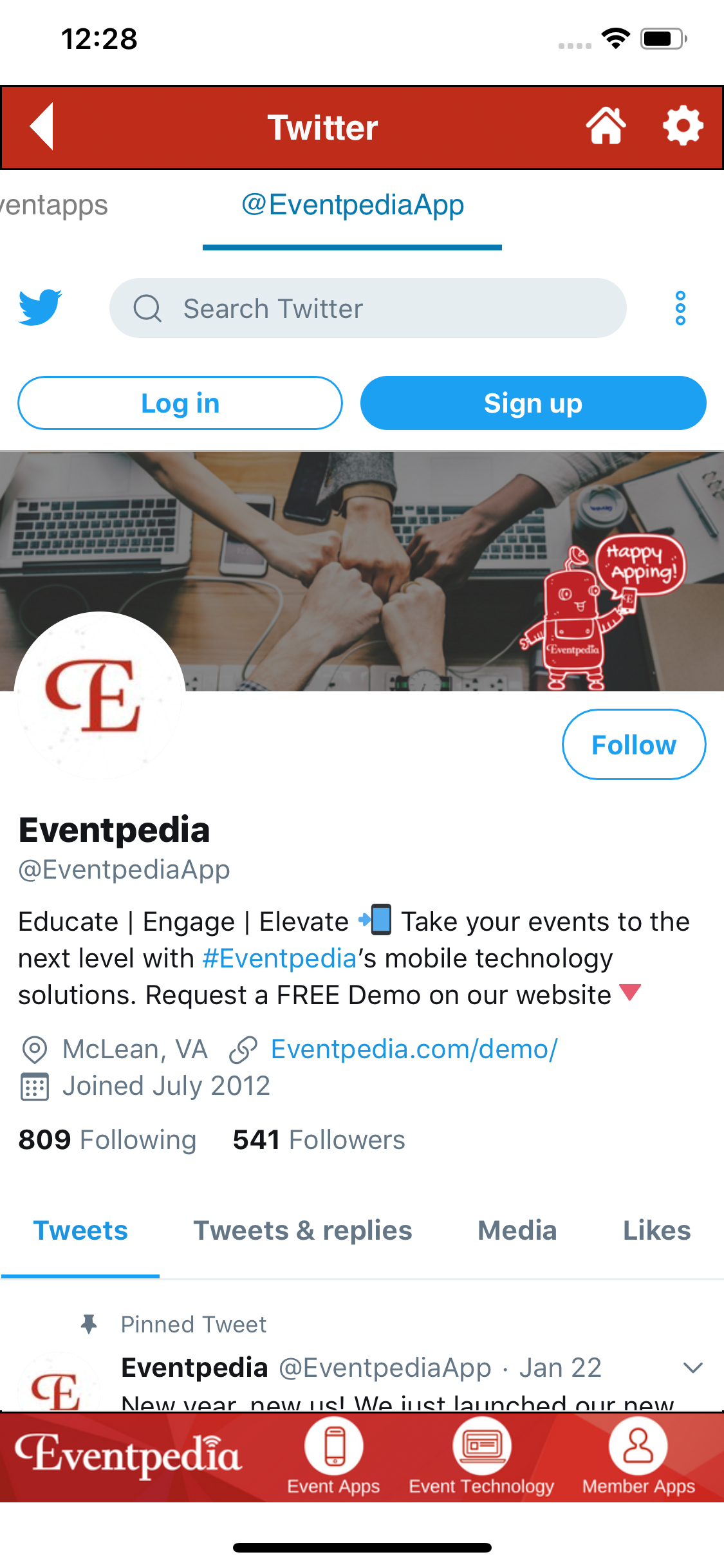 Log in | Eventpedia
